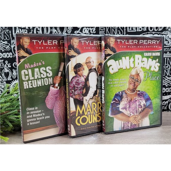Tyler Perry | Media | 3 Tyler Perry Dvds Madeas Class Reunion Aunt Bams ...